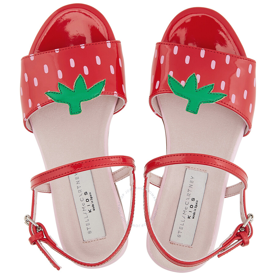 Stella Mccartney Girls Strawberry Flat Sandals, Brand Size 29 (12 ...