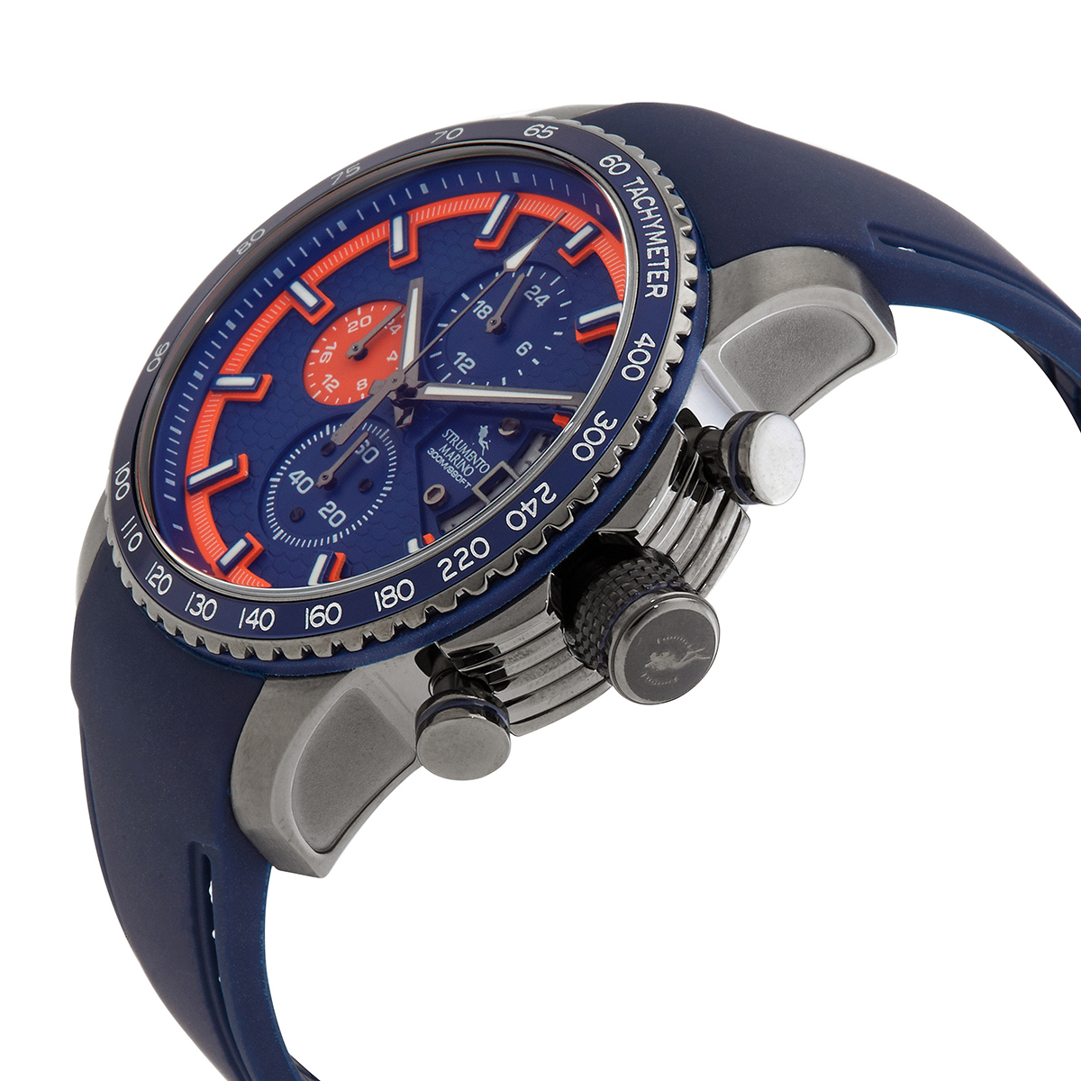 Strumento Marino Freedom Silicon Chronograph Quartz Blue Dial Men's ...