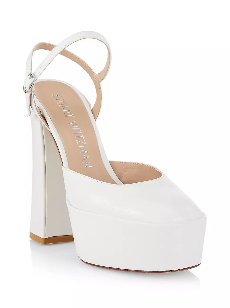 Stuart Weitzman Stuart Skyhigh 145 Leather Platform Pumps, Brand Size ...