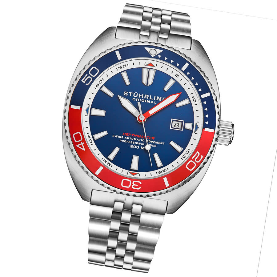 Stuhrling Original Depthmaster Automatic Blue Dial Men's Watch M18015 ...