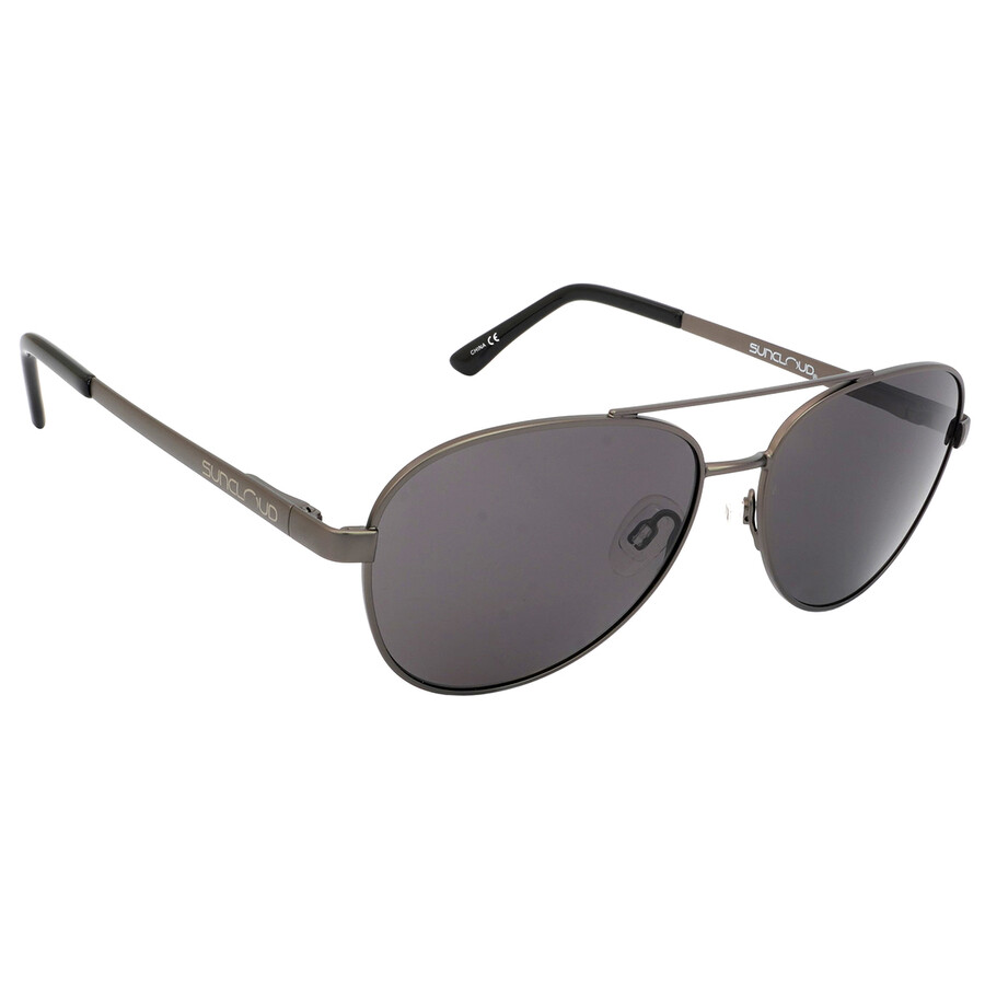 Suncloud Callsign Polarized Grey Pilot Unisex Sunglasses 203234 KJ1/M9 ...