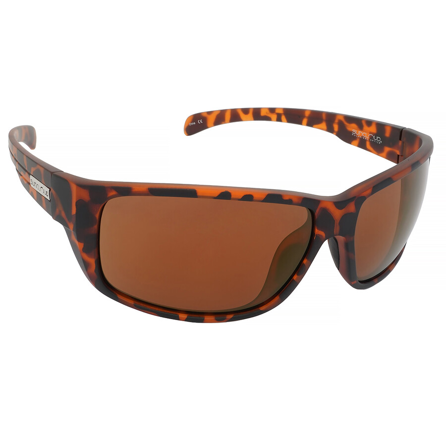 Suncloud Milestone Polarized Sienna Mirror Wrap Unisex Sunglasses ...
