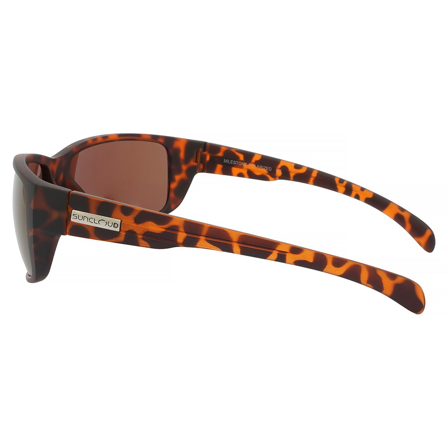 Suncloud Milestone Polarized Sienna Mirror Wrap Unisex Sunglasses ...