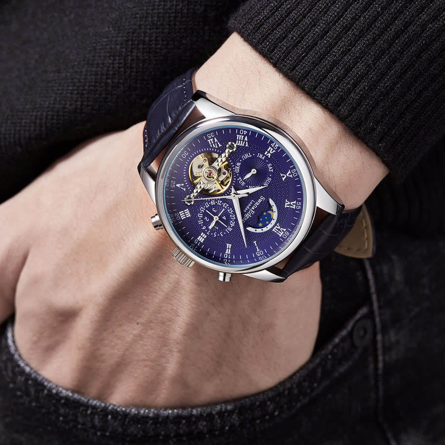 Swan & Edgar Complexity Blue Dial Men's Watch SE0022 795853250077 ...