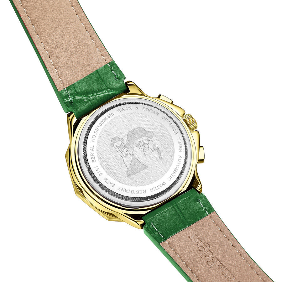 Swan & Edgar Defence Timer Automatic Green Dial Men's Watch SE1492 ...