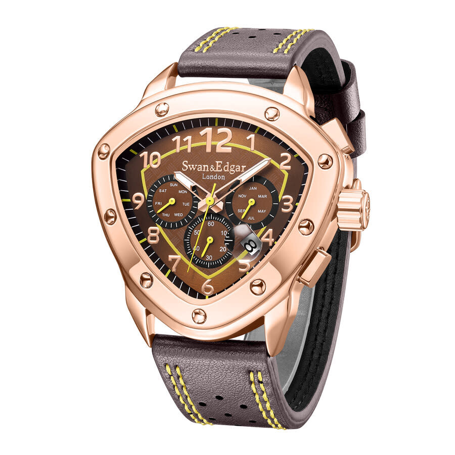 Swan & Edgar Emblem Automatic Brown Dial Men's Watch SE1920 ...