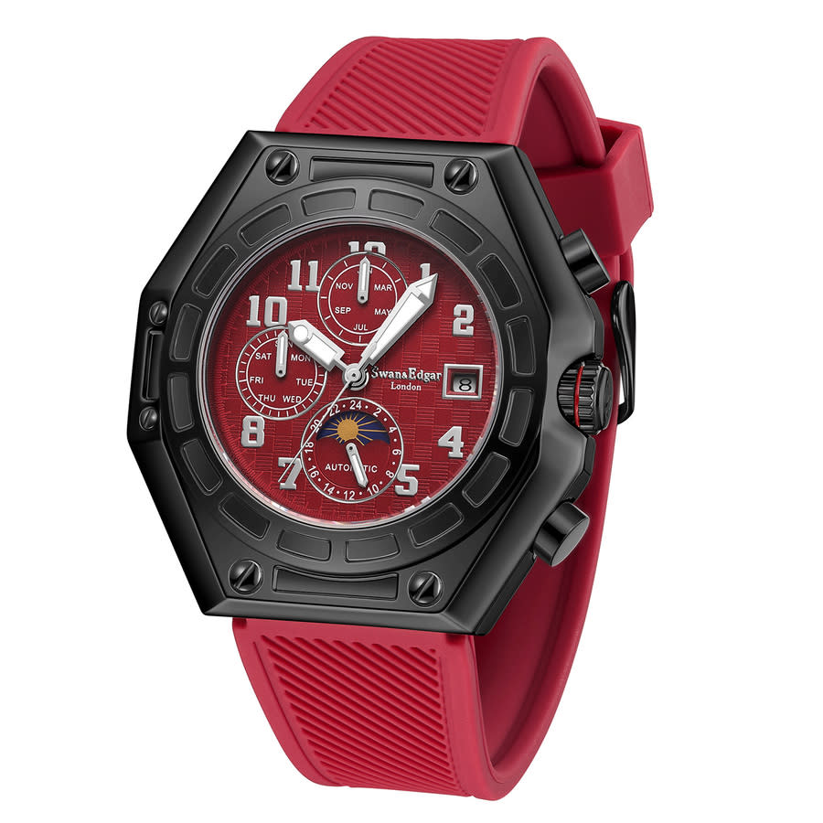 Swan & Edgar Fortress Automatic Red Dial Men's Watch SE00981 ...