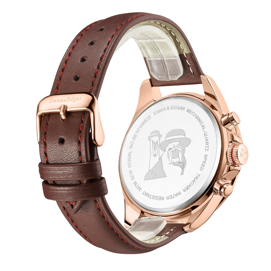Swan & Edgar Speed Tracker Chronograph Automatic Brown Dial Men's Watch ...