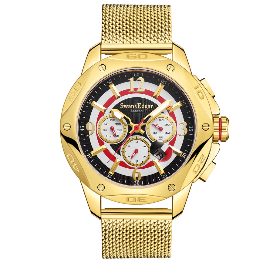 Swan & Edgar Sports Target Automatic White Dial Men's Watch SE1602 ...