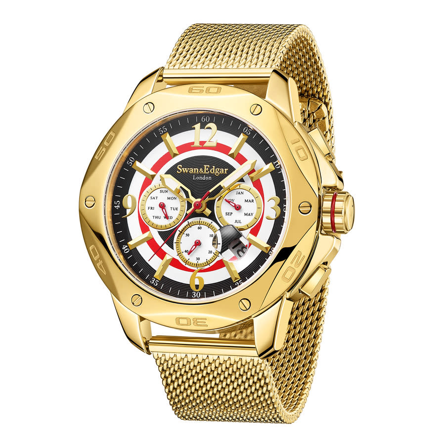 Swan & Edgar Sports Target Automatic White Dial Men's Watch SE1602 ...