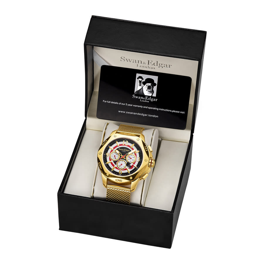 Swan & Edgar Sports Target Automatic White Dial Men's Watch SE1602 ...