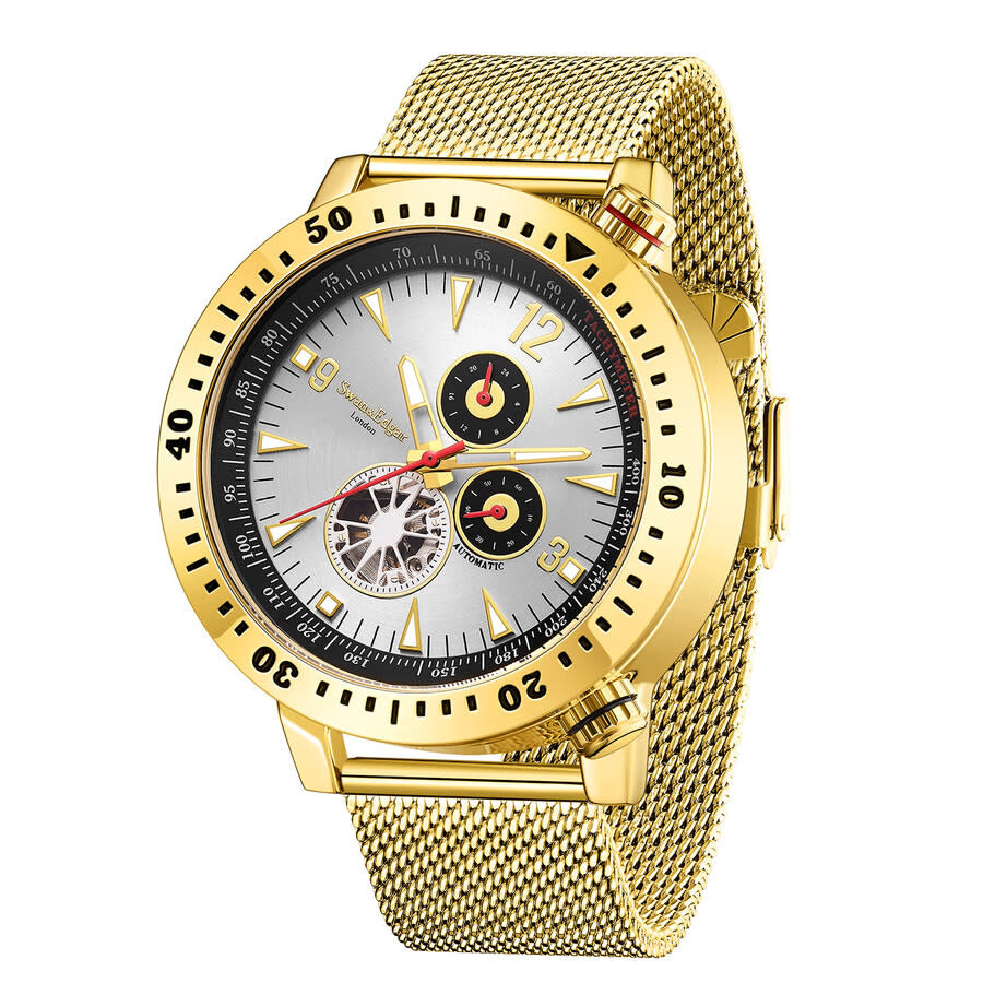 Swan & Edgar Vantage Timer Chronograph Automatic White Dial Men's Watch ...