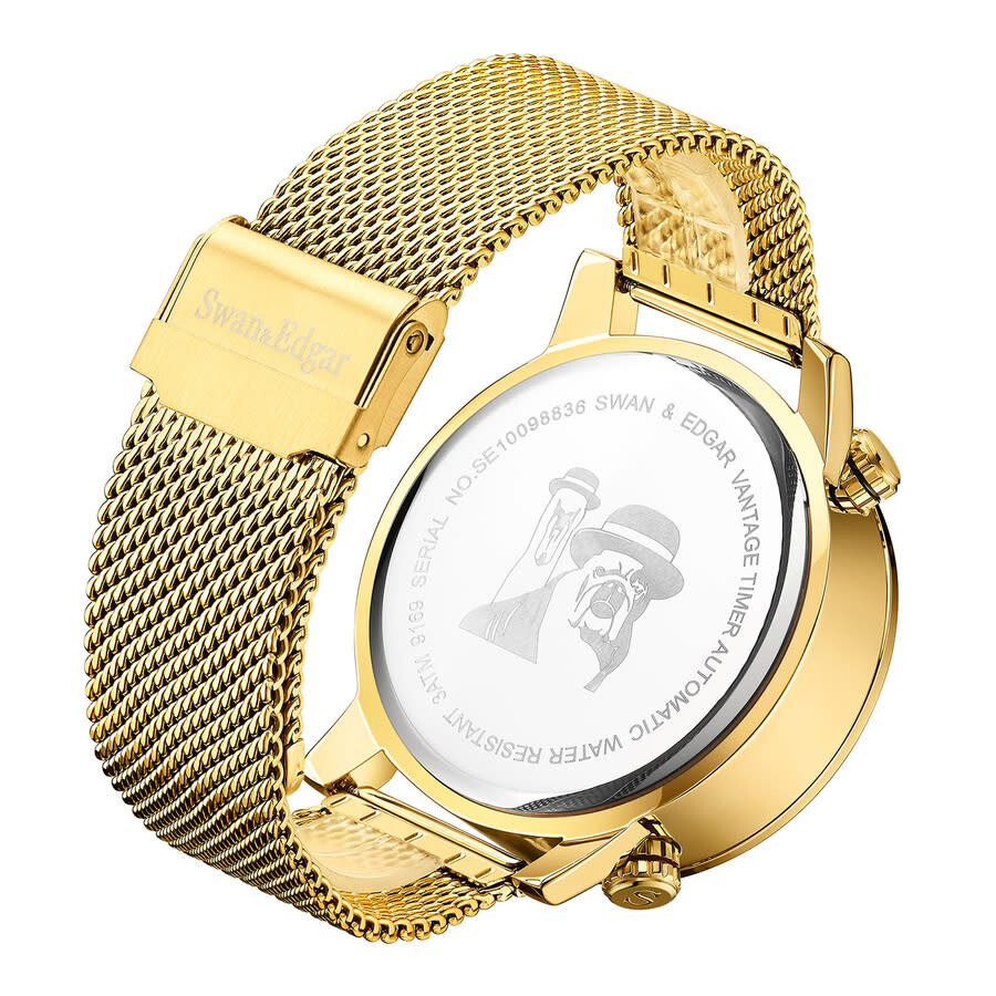 Swan & Edgar Vantage Timer Chronograph Automatic White Dial Men's Watch ...