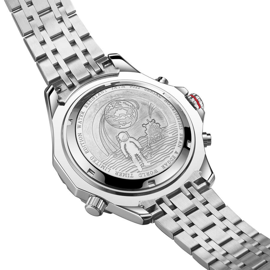 Swan & Edgar World Timer Orange Dial Men's Watch SE01000S 756839759359 ...