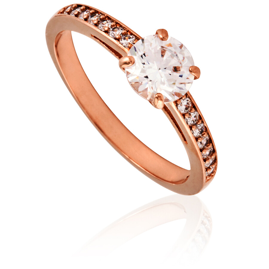 Swarovski Attract Round Rose Gold Ring- Size 58 5184208 9009651842084 ...