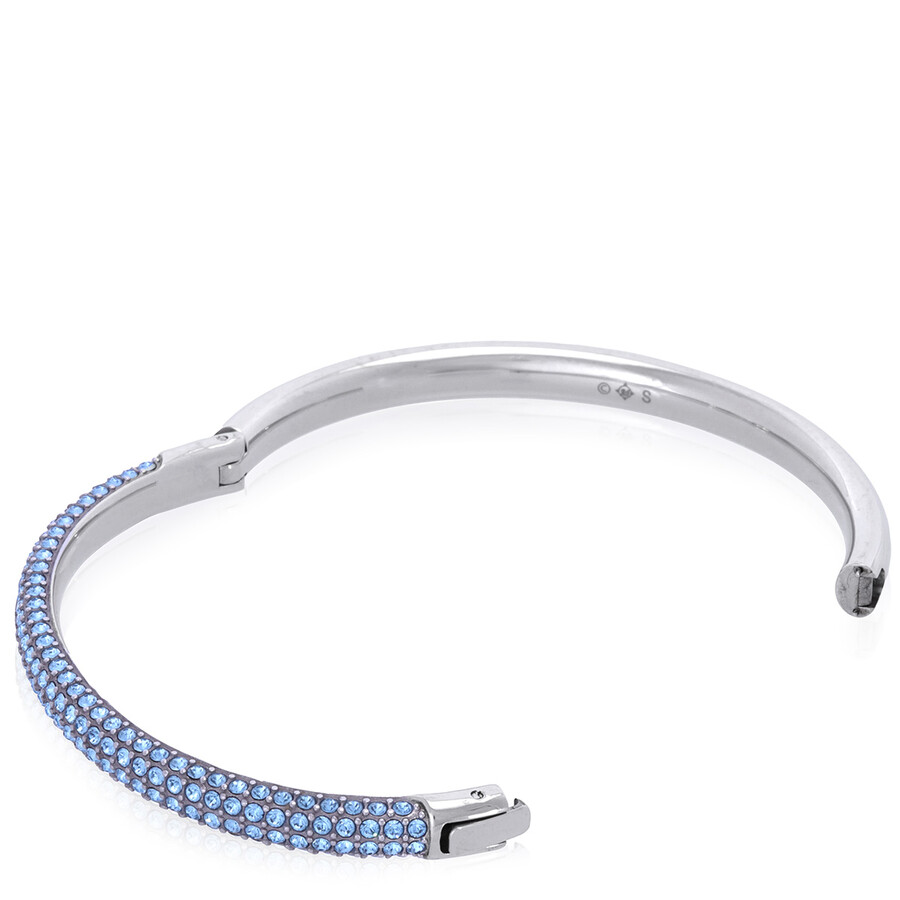 Swarovski Blue Stone Stainless Steel Bangle, Size M 5642919 ...