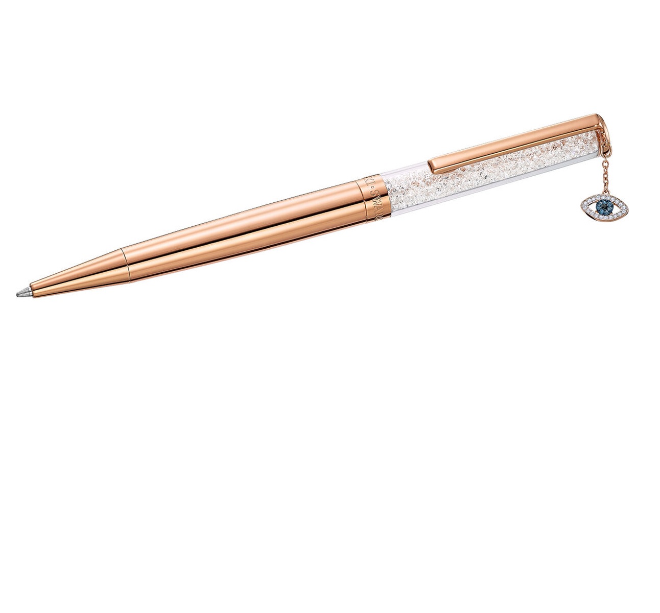 Swarovski Crystalline Evil Eye Ballpoint Pen, White, Rose-gold Tone ...