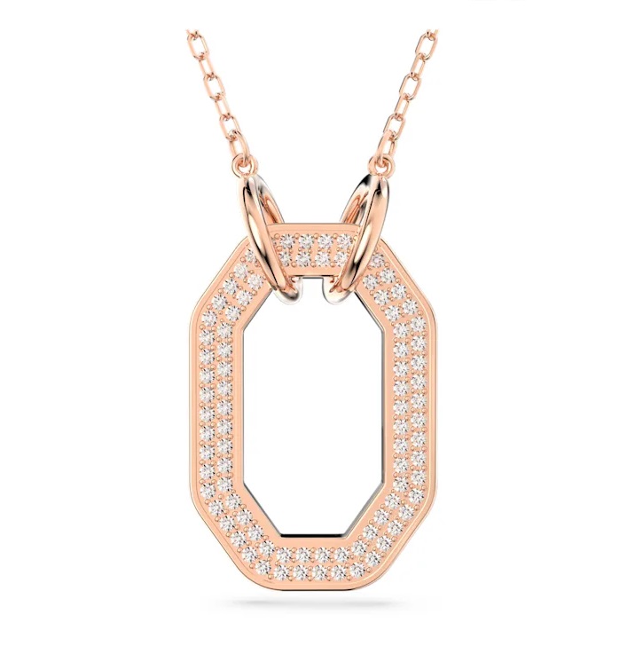 Swarovski Dextera Rose Gold-Tone Plated Octagon Shape Necklace 5642389 ...