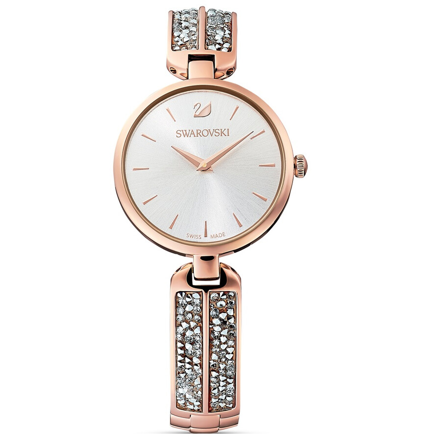 Swarovski Dream Rock Quartz Silver Sunray Dial Ladies Watch 5519306 ...