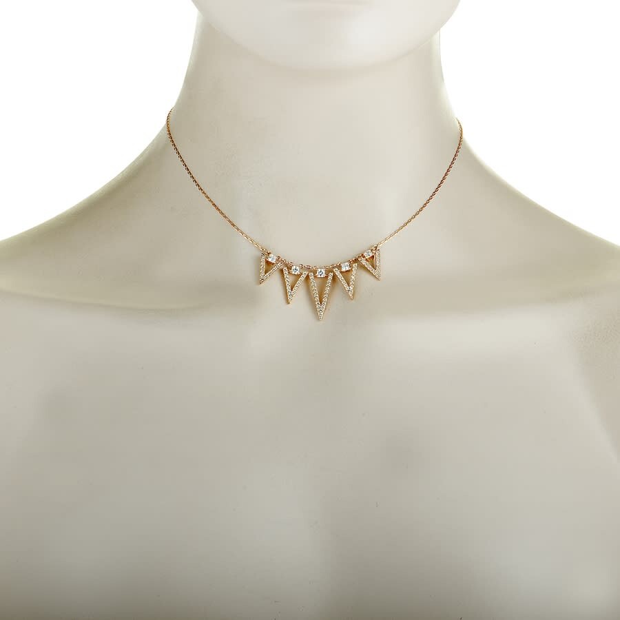 Swarovski Funk Rose Gold Plated Crystal Chain Necklace 5241273-R ...