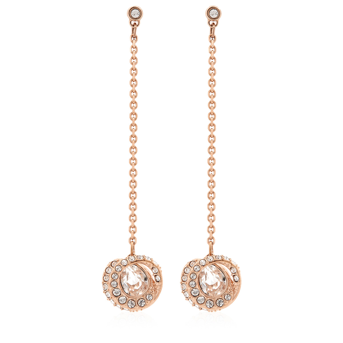 Swarovski Generation Rose Gold-Tone Plated Long Drop Earrings 5636516 ...