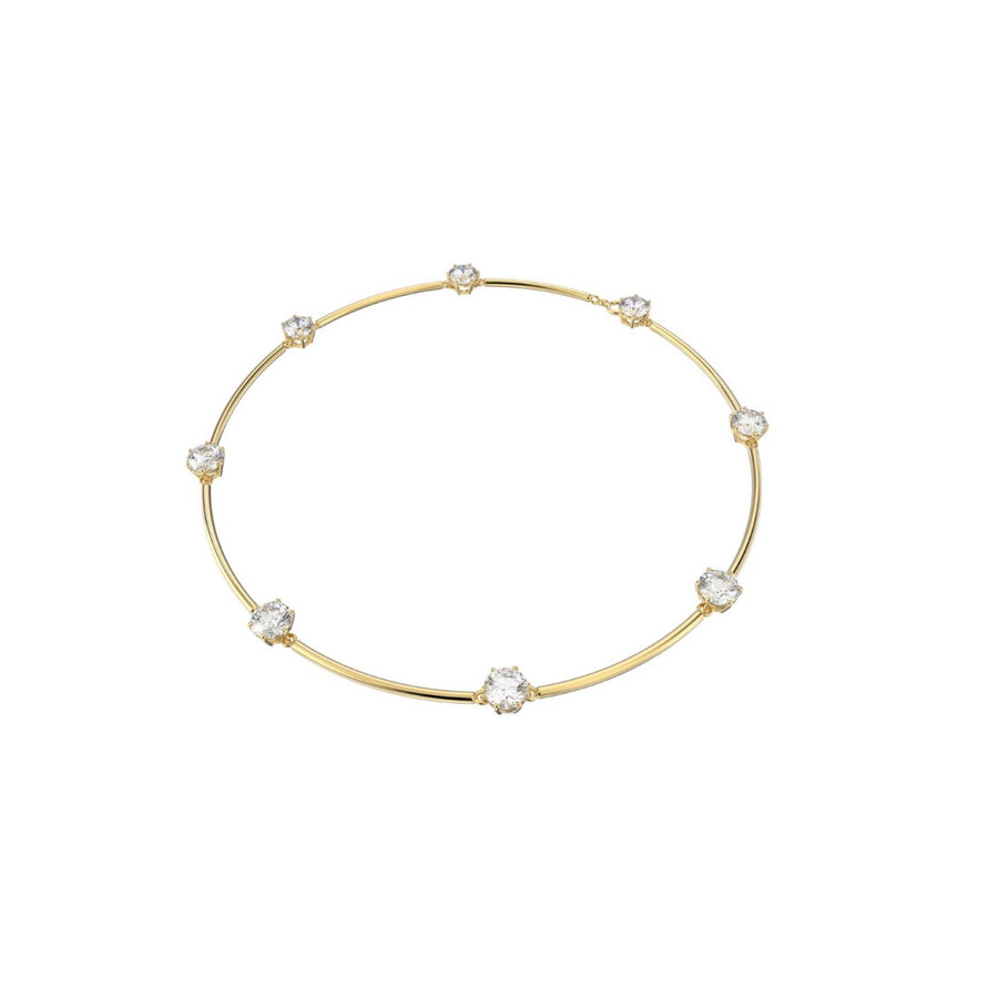Swarovski Ladies Constella Crystal Gold-Tone Plated Choker Necklace ...