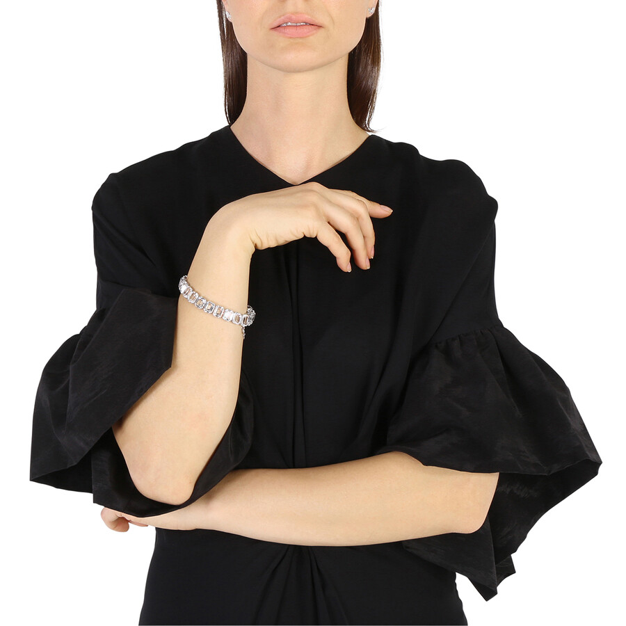 Swarovski Ladies Millenia Rhodium Plated Rhodium Plated Bracelet ...