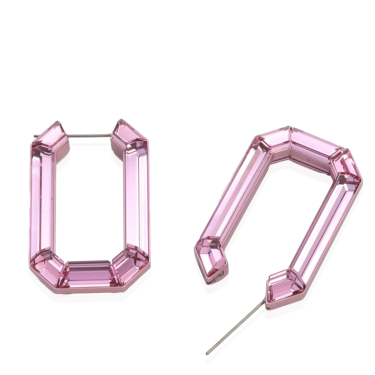 Swarovski Ladies Pink Lucent Hoop Earrings 5633955 9009656339558 ...