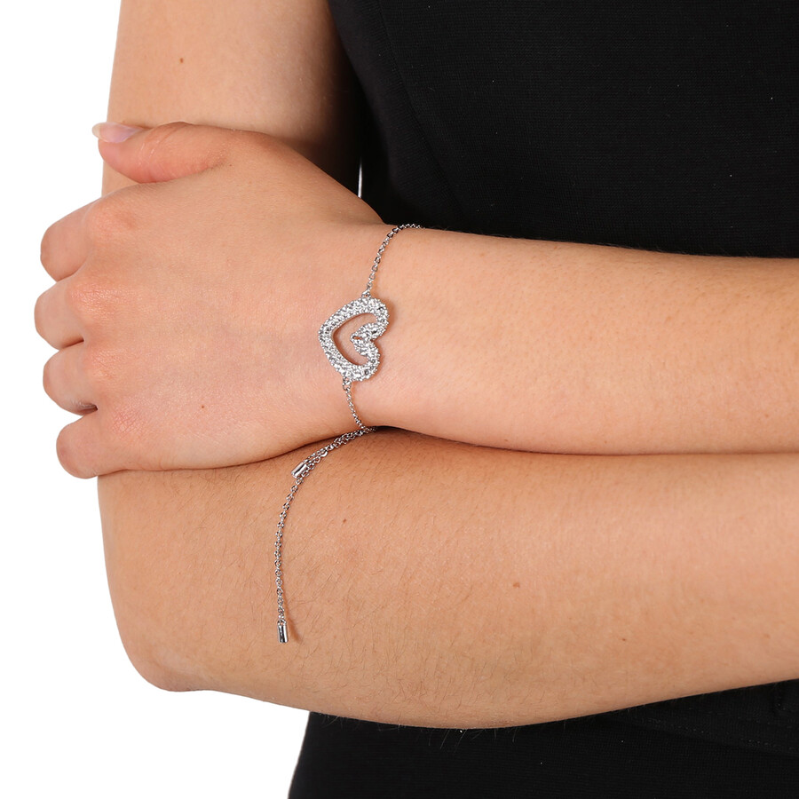 Swarovski Ladies Una Heart White Bracelet 5625534 9009656255346 ...