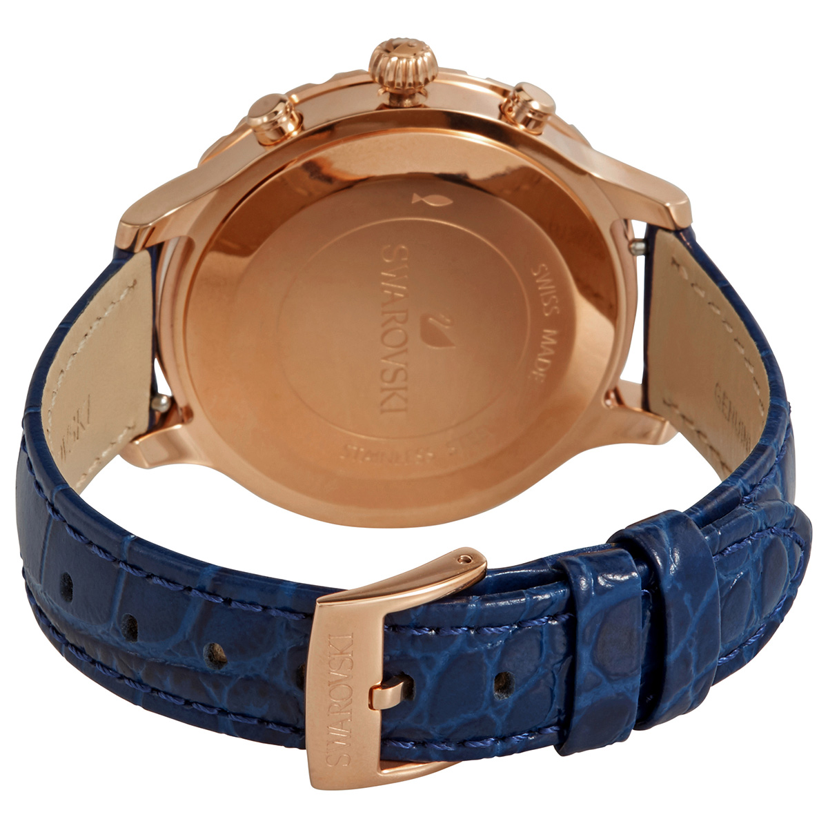 Swarovski Octea Lux Chrono Chronograph Quartz Crystal Blue Dial Ladies ...