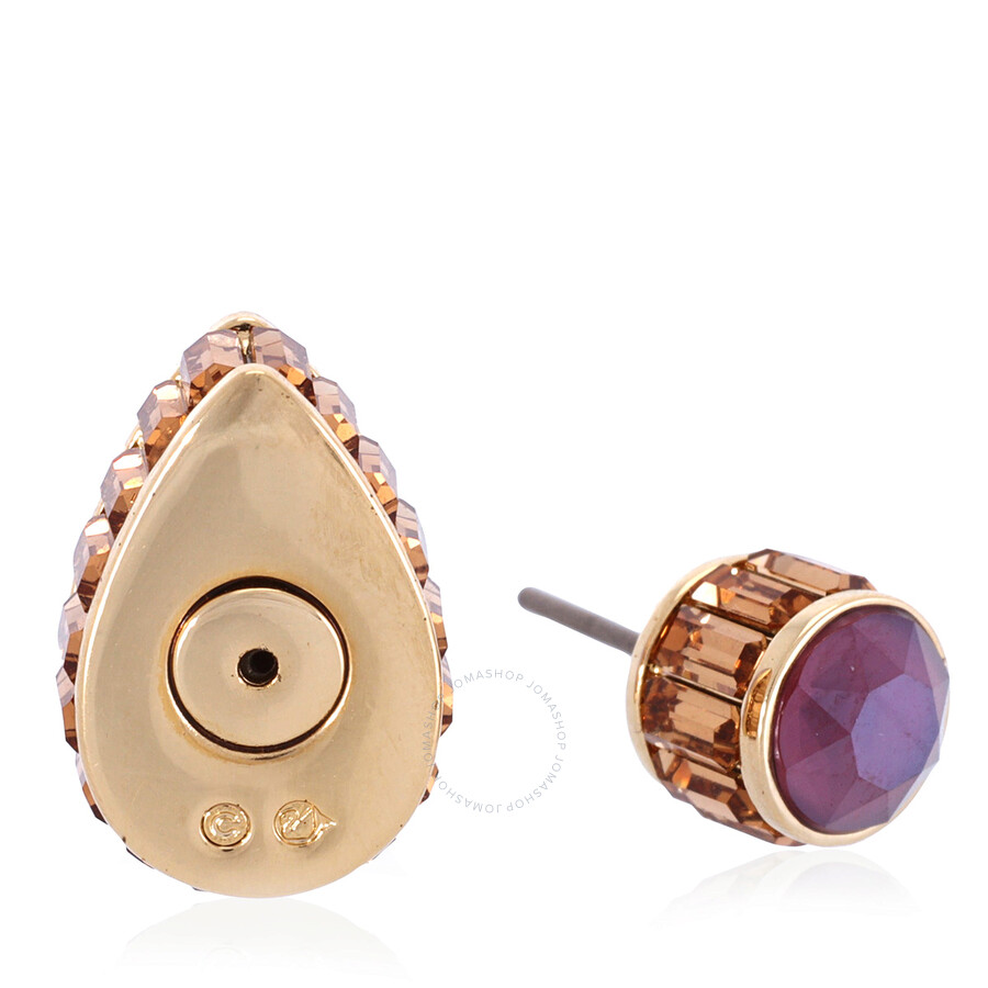 Swarovski Orbita Stud Earring Single, Multicolored, Gold-tone Plated ...