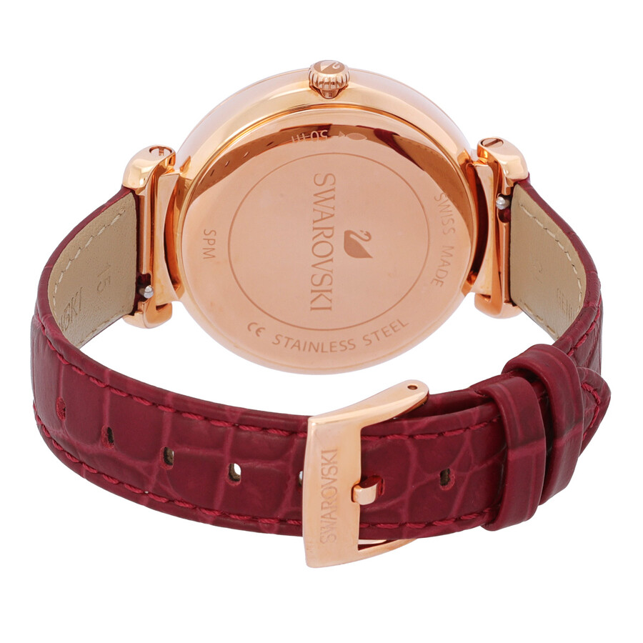 Swarovski Passage Moon Phase Quartz Burgundy Mother of Pearl Dial ...