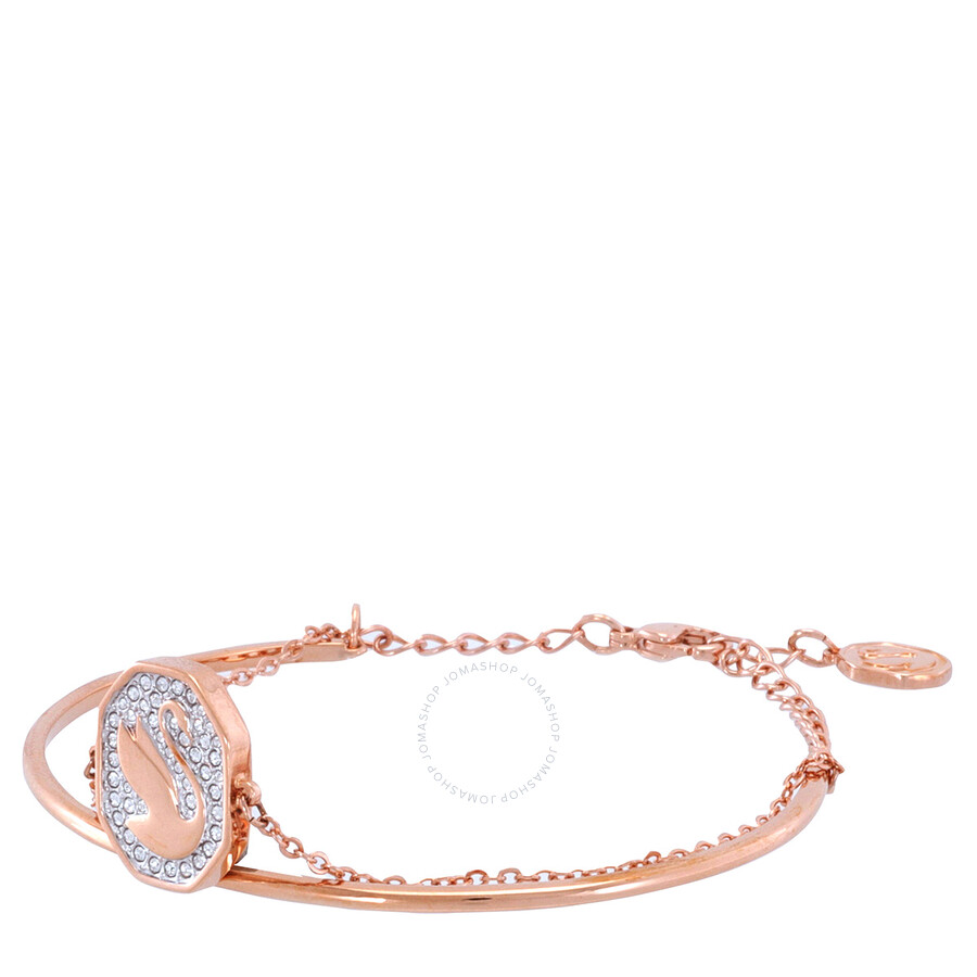 Swarovski Rose Gold-Tone Plated Signum Swan Bangle 5628568 ...