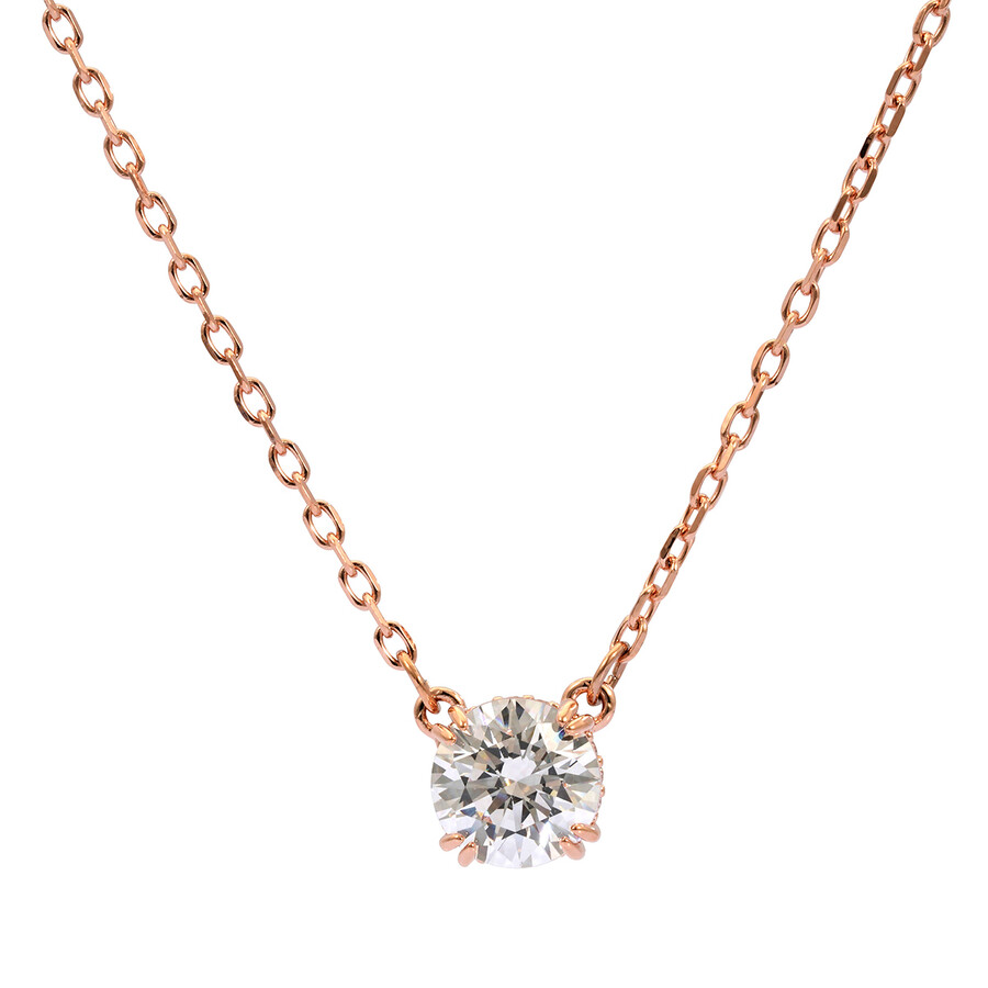 Swarovski Rose Gold-Tone Plated White Round Cut Constella Pendant ...