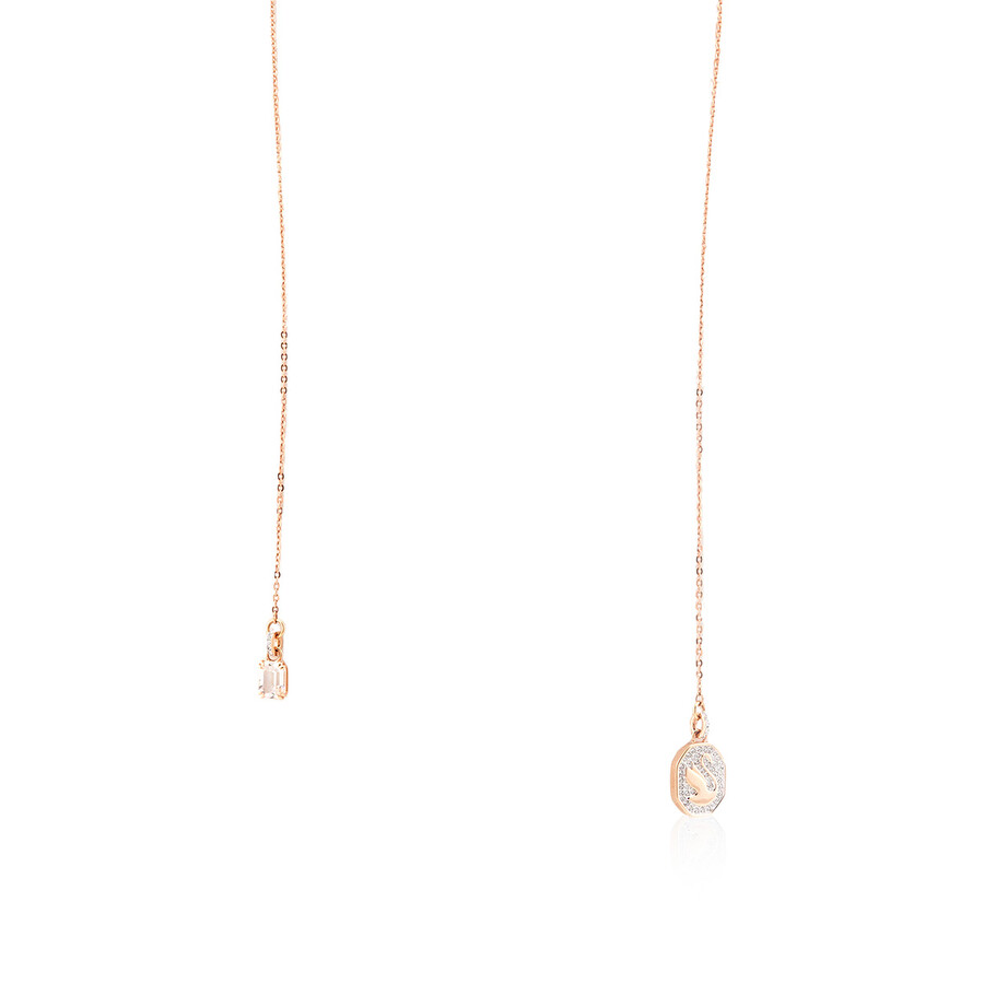 Swarovski Signum Rose Gold-Tone Plated Swam Y Necklace 5628565 ...