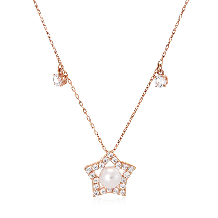 Swarovski Stella Rose Gold-Tone Plated Star Necklace 5645382 ...