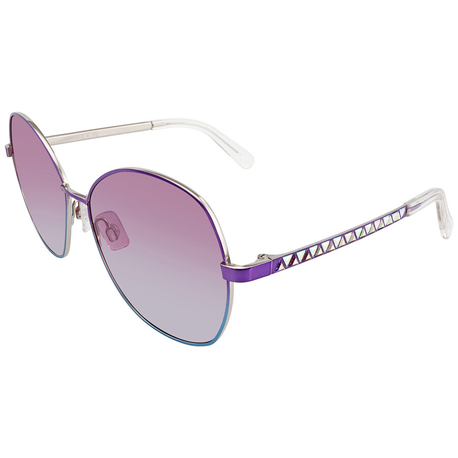 Swarovski Violet Gradient Mirror Butterfly Ladies Sunglasses SK0368 83Z ...