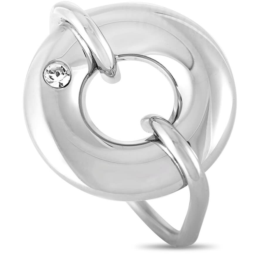 Swatch Adorius Stainless Steel and White Crystal Ring JRM070-yec85cJ9qo ...