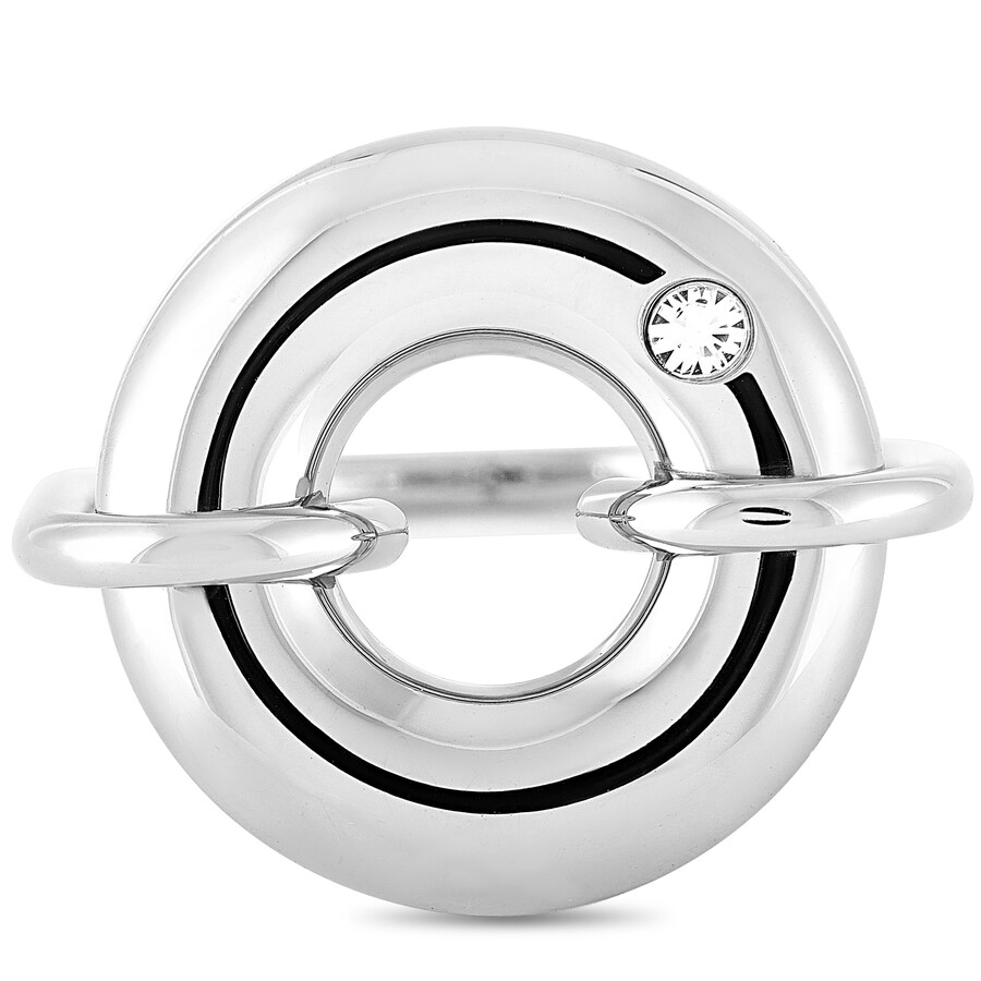 Swatch Adorius Stainless Steel and White Crystal Ring JRM070-yec85cJ9qo ...
