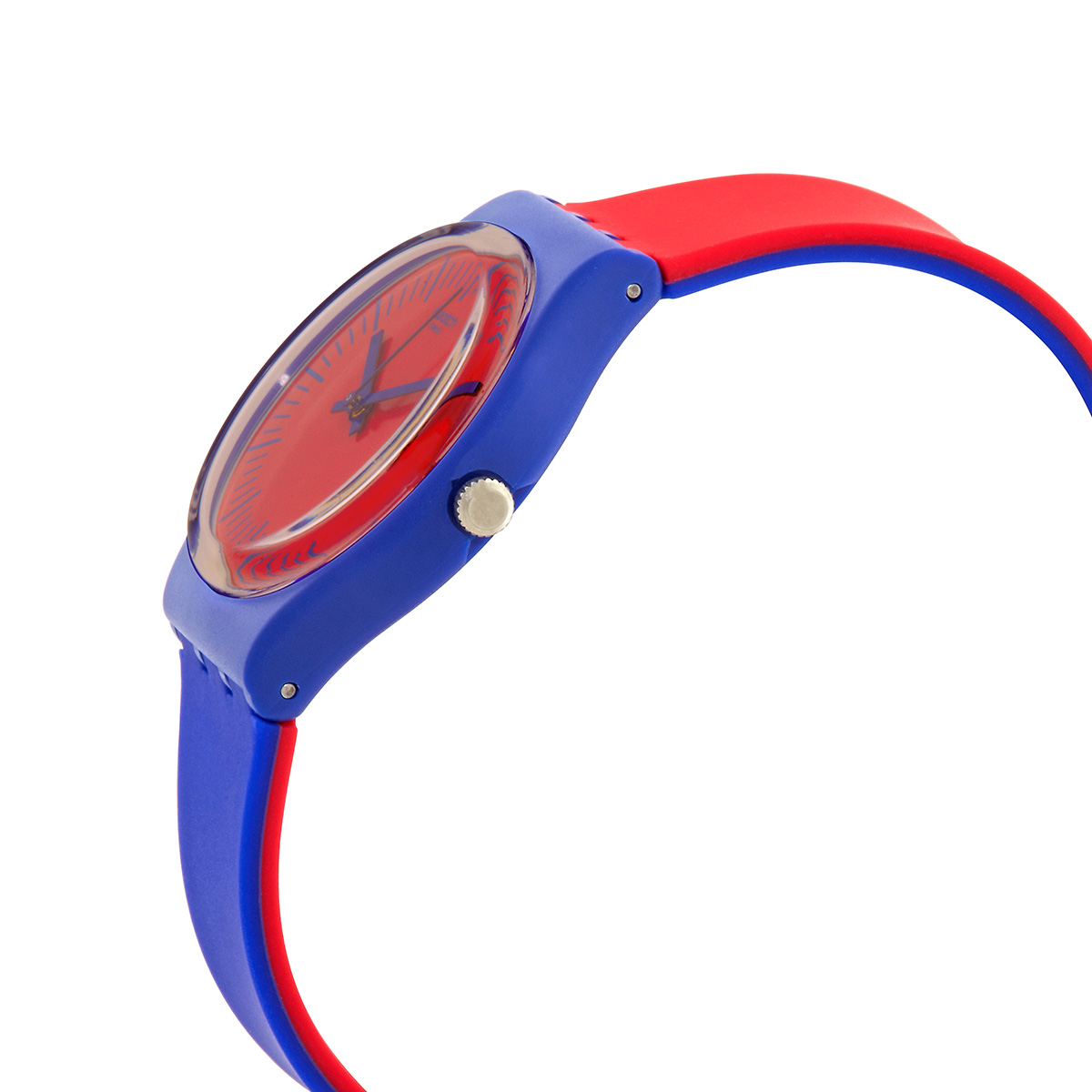 Swatch Blue Loop Quartz Red Dial Unisex Watch GS148 7610522690097 ...