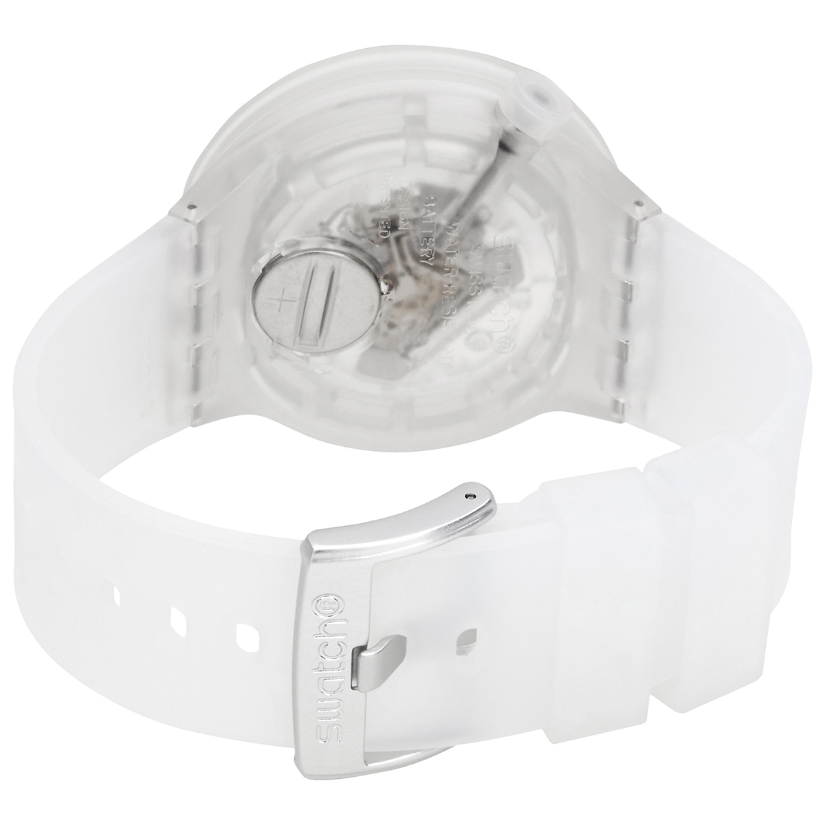 Swatch Clearly Bold Quartz Transparent Unisex Watch SB01K100 ...