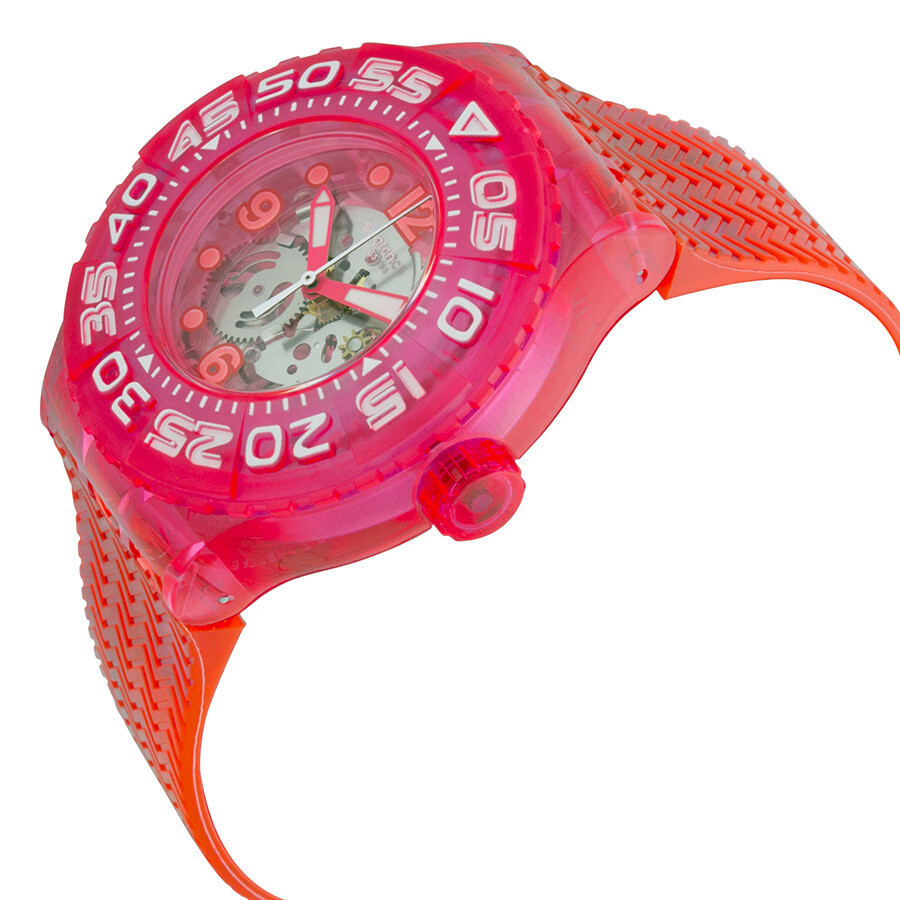 Swatch Deep Berry See-through Dial Red Plastic Strap Watch SUUP100 ...