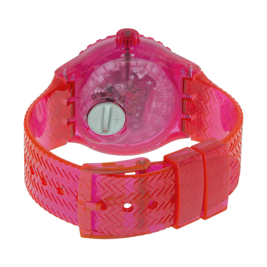 Swatch Deep Berry See-through Dial Red Plastic Strap Watch SUUP100 ...