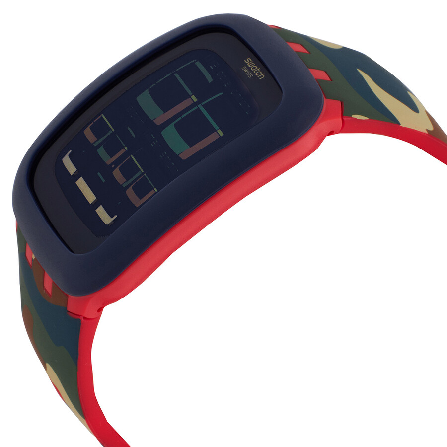 Swatch Desert Storm Quartz Digital Blue Dial Unisex Watch SURR104 ...