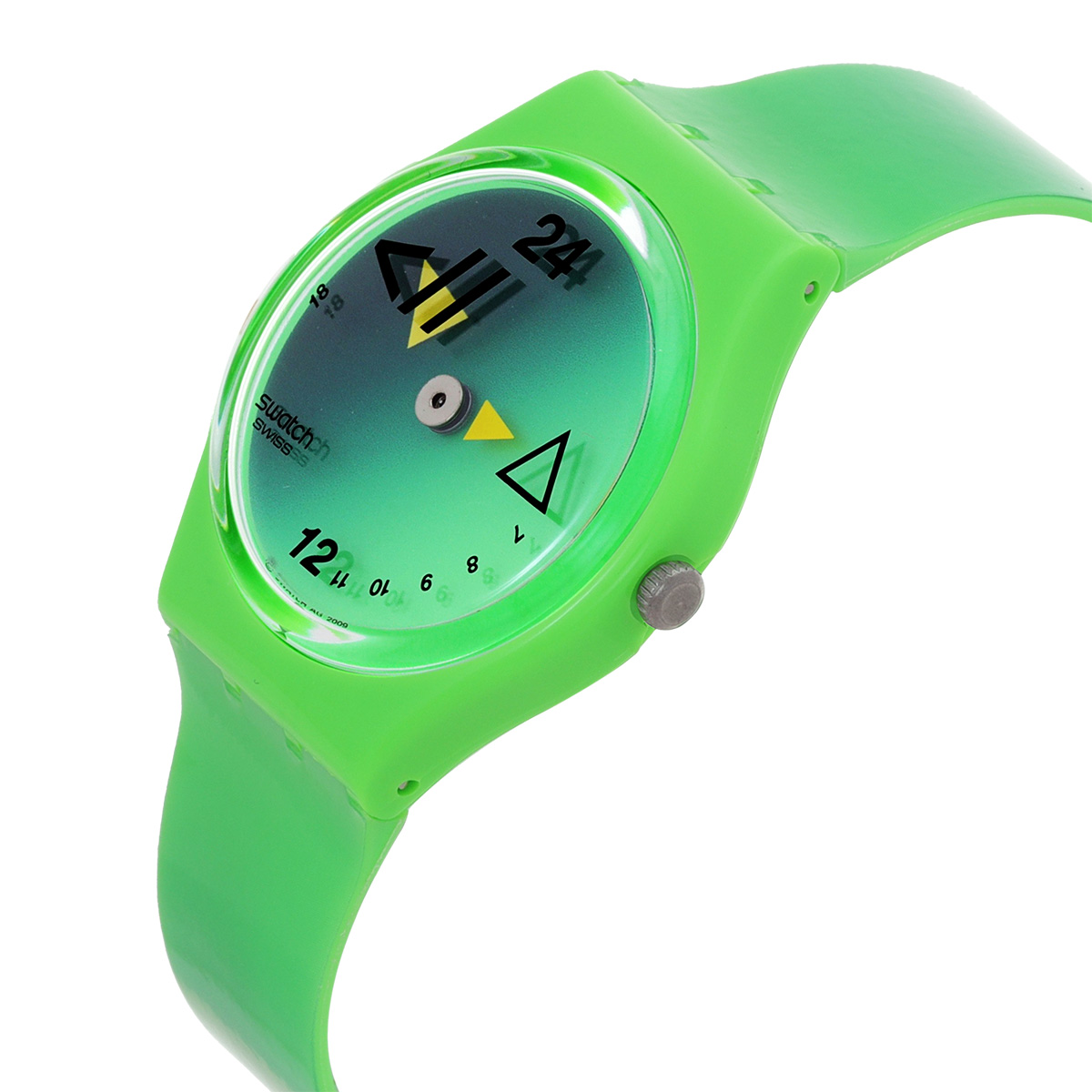 Swatch Fluo Quartz Green Dial Unisex Watch GZ216 054362251617 - Watches ...