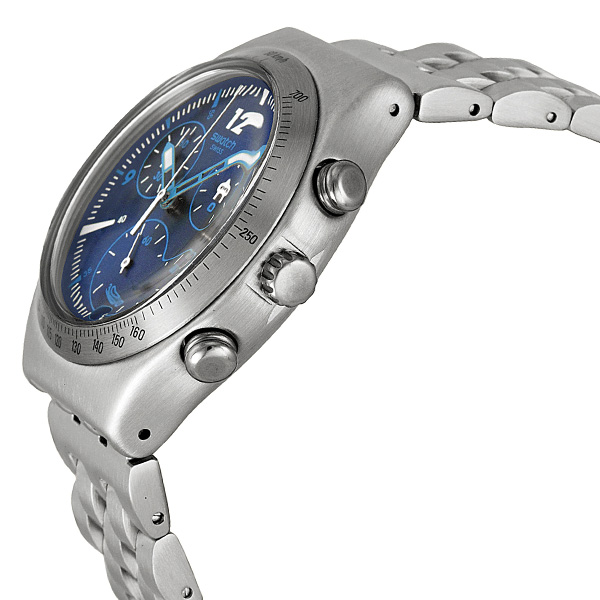 Swatch Irony Rhythmic Blue Chronograph Stainless Steel Men's Watch ...