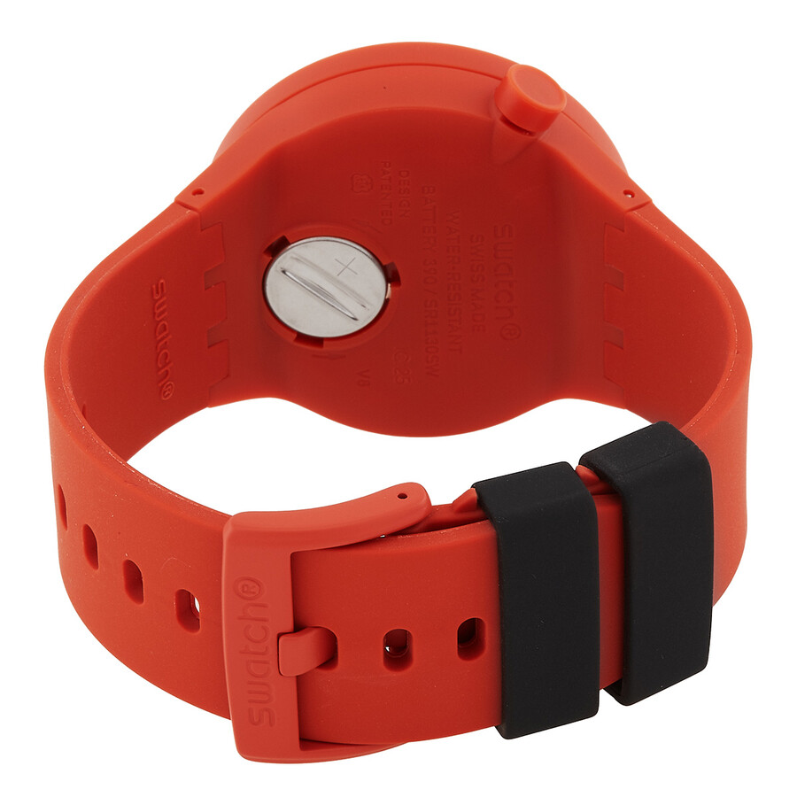 Swatch Monthly Drops Quartz Matte Red Dial Unisex Watch SB01R100 ...