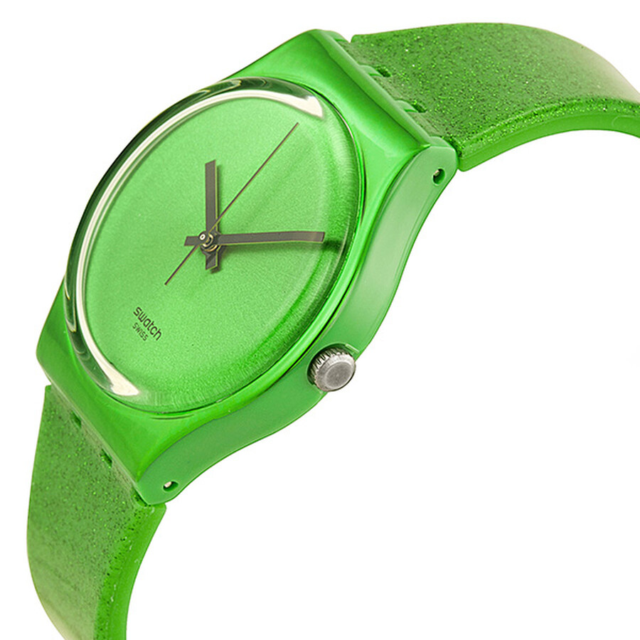 Swatch Originals Deep Shine Green Dial Silicone Men's Watch GG213 ...