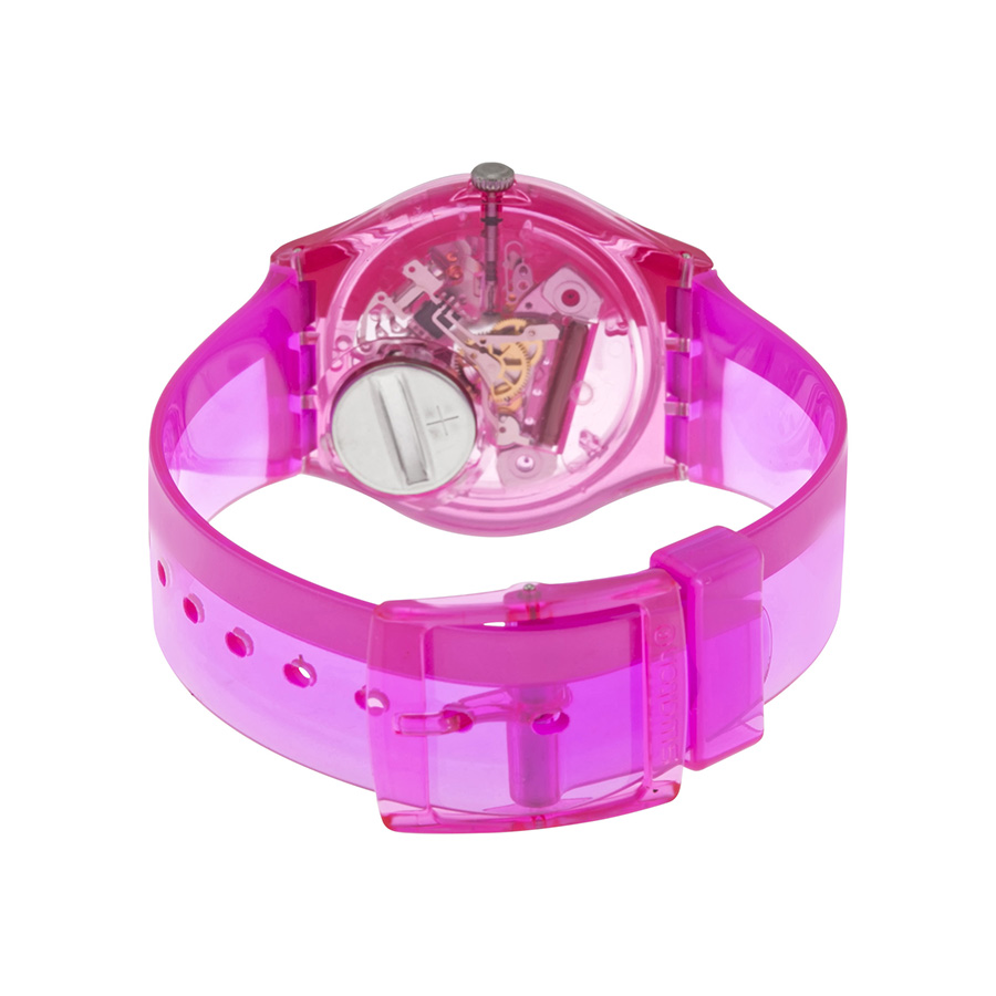 Swatch Pinkorama Pink Skeleton Dial Two-tone Pink Silicone Unisex Watch ...