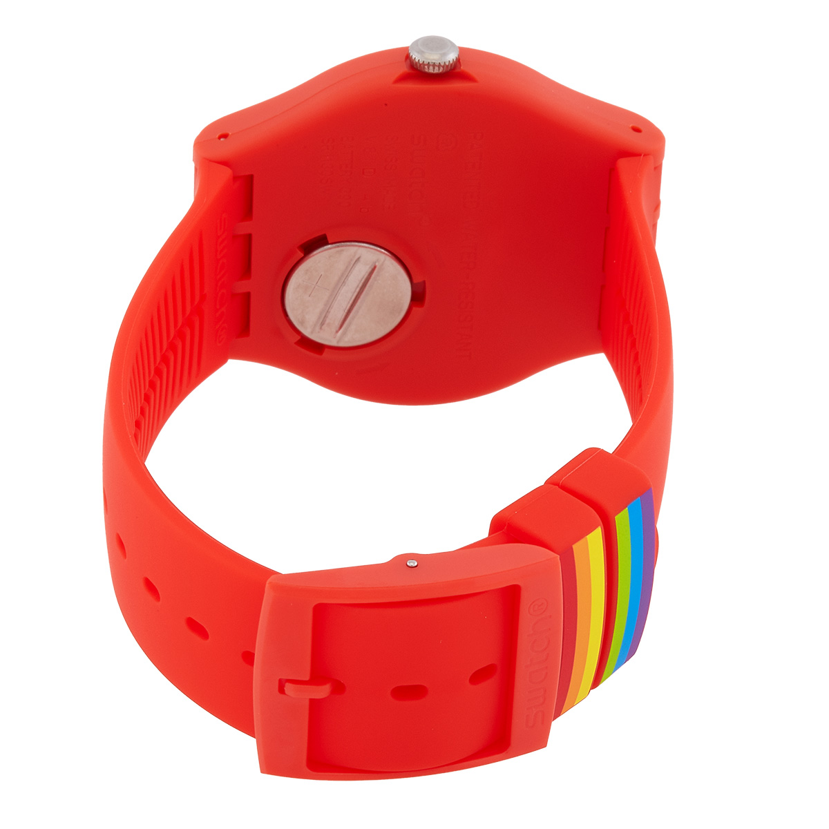 Swatch Pride Quartz Red Dial Unisex Watch SO29R705 7610522868359 ...